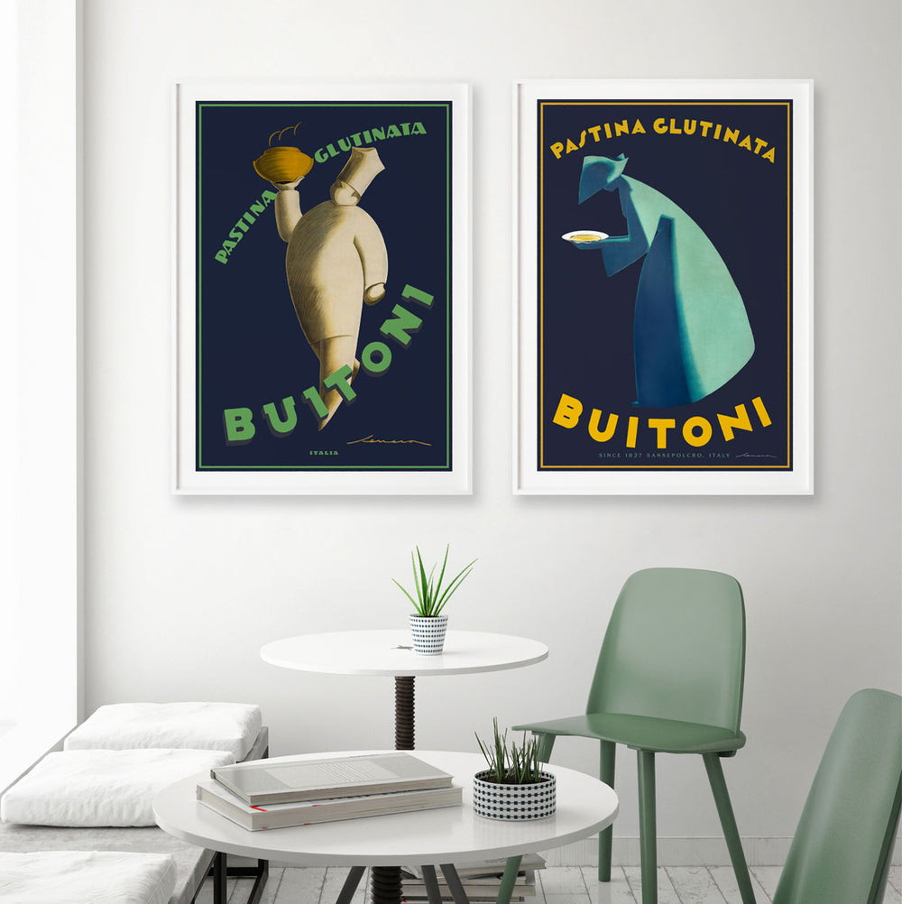 Pasta Buitoni Italy vintage retro advertising poster | Places We Luv