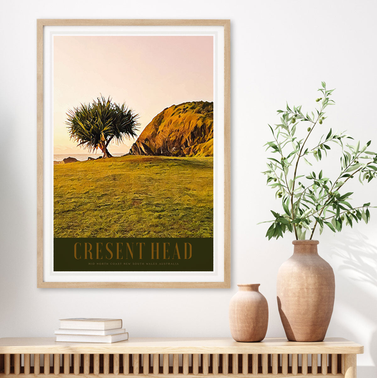 Cresent Head NSW retro poster - vintage travel print | Places We Luv ...