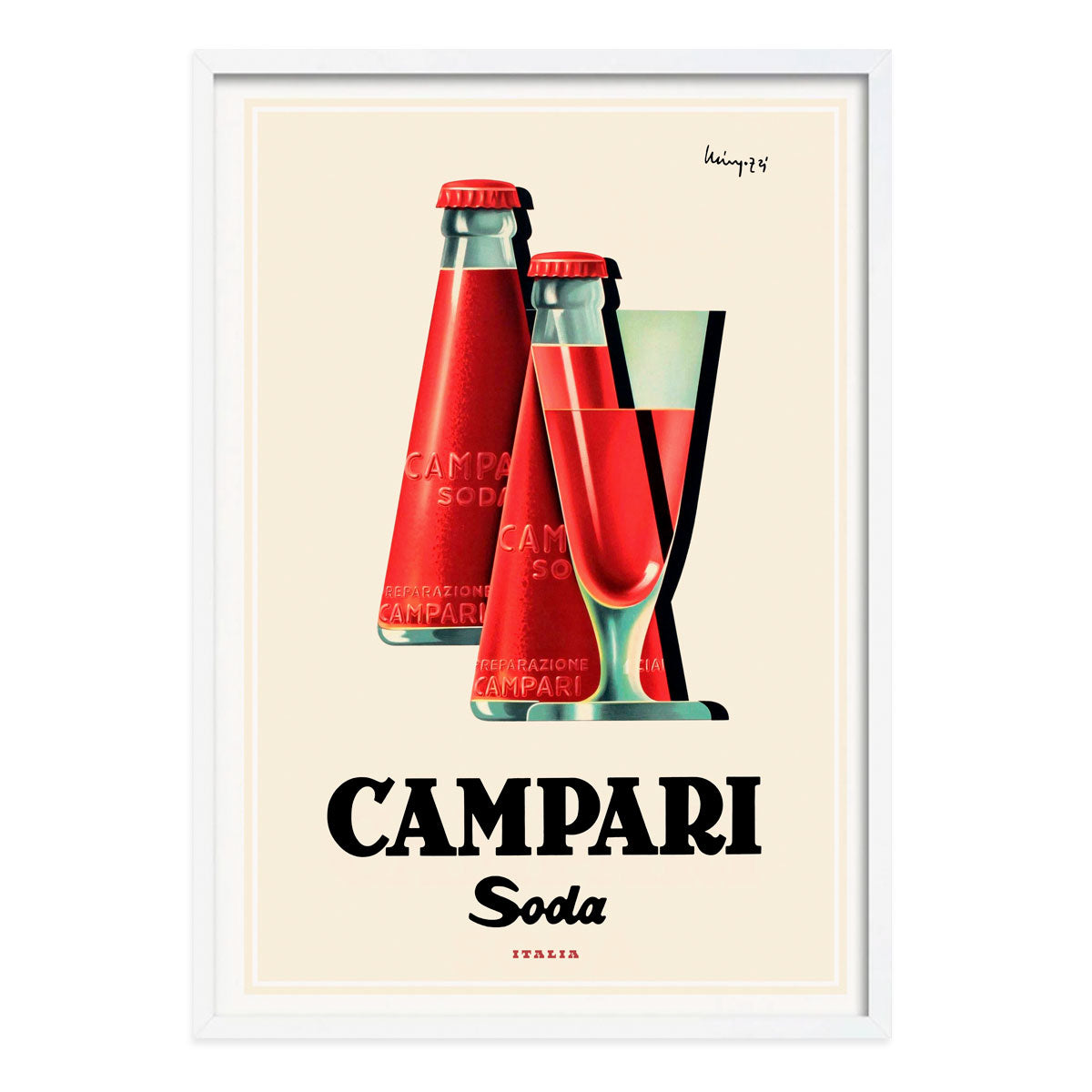 Italy Campari retro print | Classic vintage poster | Places We Luv ...